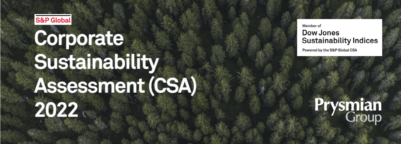 Prysmian Group scorer højt til Dow Jones Sustainability Assessment 2022 | Prysmian